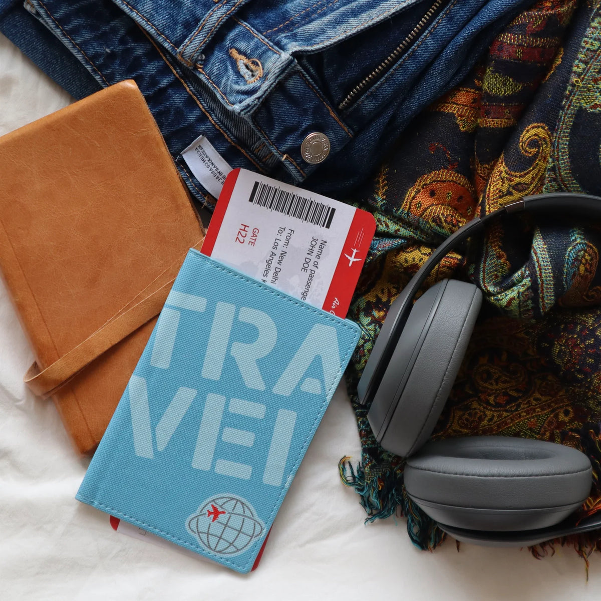 Kikkerland Blue Jet Set Passport Case, Style #TT60 – Adventure Clothing